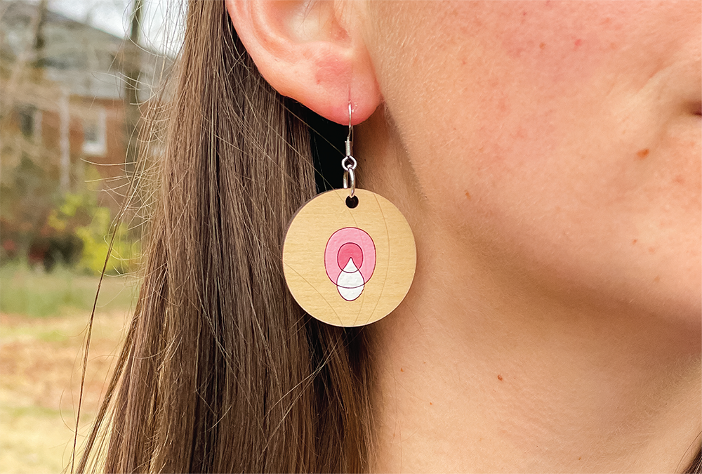 Clay boob earrings store